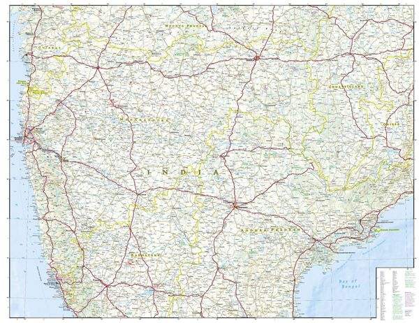 Buy India South Adventure Road Map by National Geographic (2011) – The ...