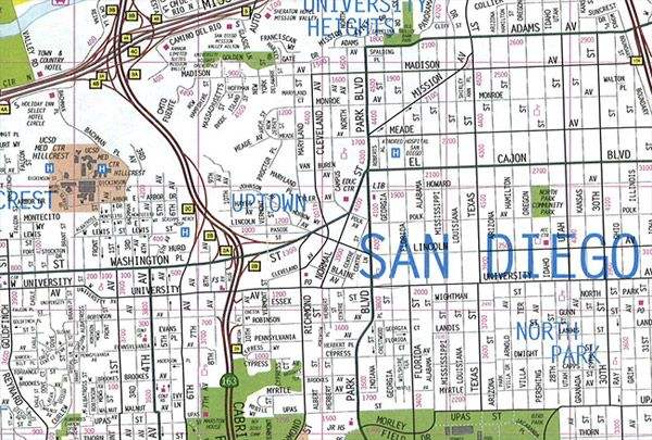 Buy San Diego Road Map by Rand McNally (2013) – The Chart & Map Shop