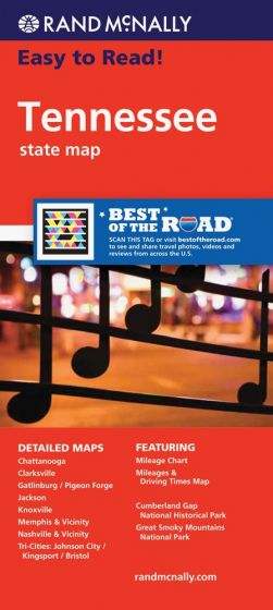 Buy Tennessee State Road Map by Rand McNally (2010) – The Chart & Map Shop
