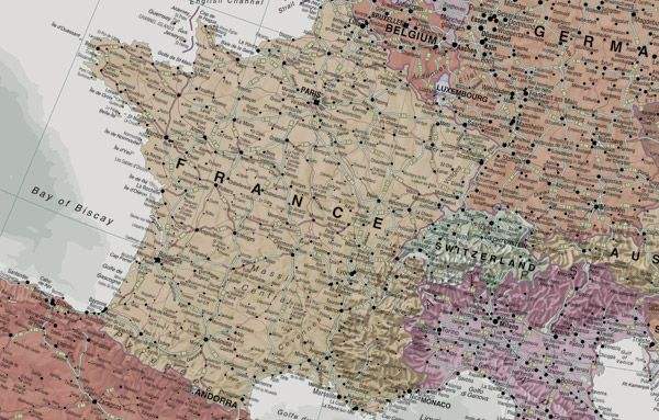 Buy Europe Executive Large Wall Map by Maps International – The Chart ...