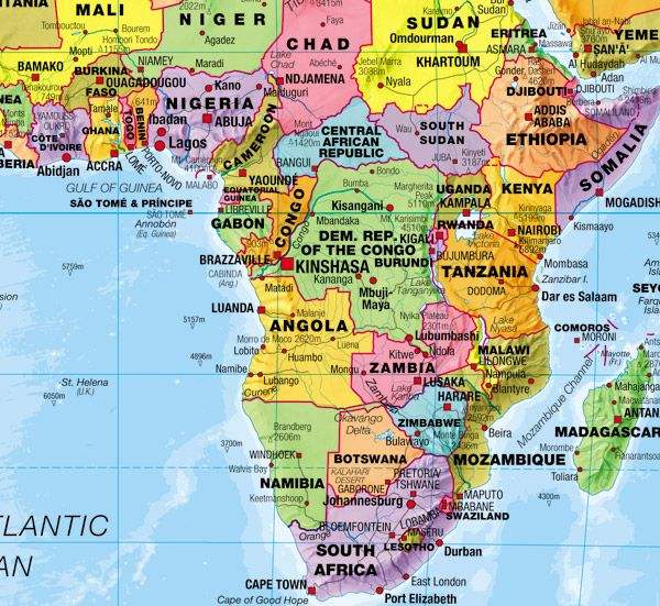 Buy Small World with Flags Wall Map by Maps International – The Chart ...