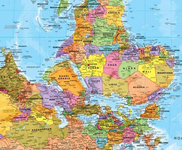 Buy Upside Down World Large Wall Map by Maps International – The Chart ...