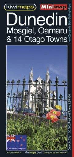 Buy Dunedin, Mosgiel & Oamaru Mini Road Map by KiwiMaps – The Chart ...