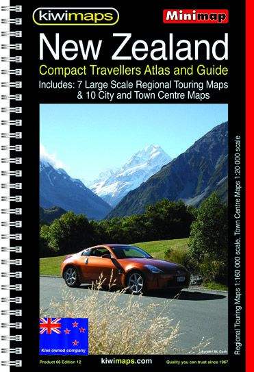 Buy New Zealand Touring Atlas A5 9415871001154 Road Map by Kiwimaps ...