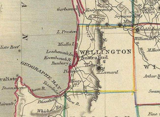 Buy Western Australia, Swan River Historical Map 1851 – The Chart & Map ...