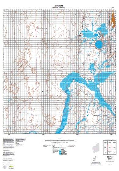 Buy 1943 Bompas Topographic Map by Landgate (2015) – The Chart & Map Shop