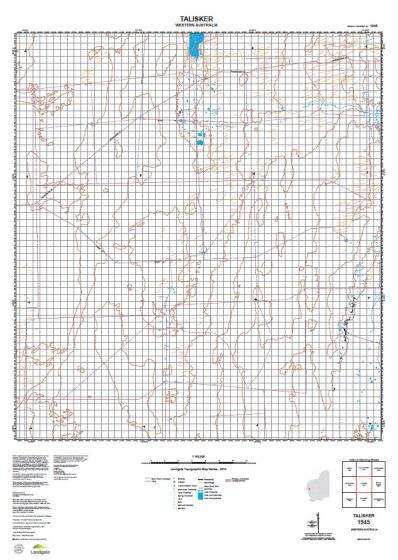 Buy 1945 Talisker Topographic Map by Landgate (2015) – The Chart & Map Shop