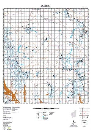 Buy 2843 Montagu Topographic Map by Landgate (2015) – The Chart & Map Shop