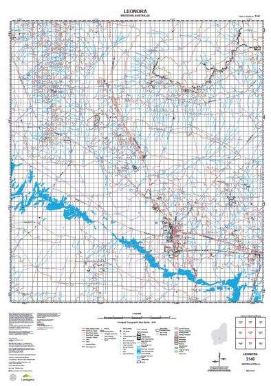 Buy 3140 Leonora Topographic Map by Landgate (2015) – The Chart & Map Shop