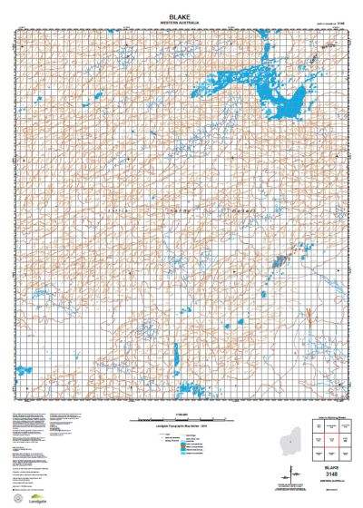 Buy 3148 Blake Topographic Map by Landgate (2015) – The Chart & Map Shop