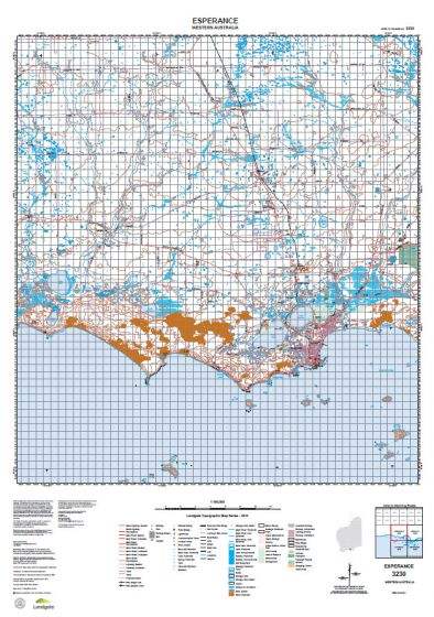 Buy 3230 Esperance Topographic Map by Landgate (2015) – The Chart & Map ...