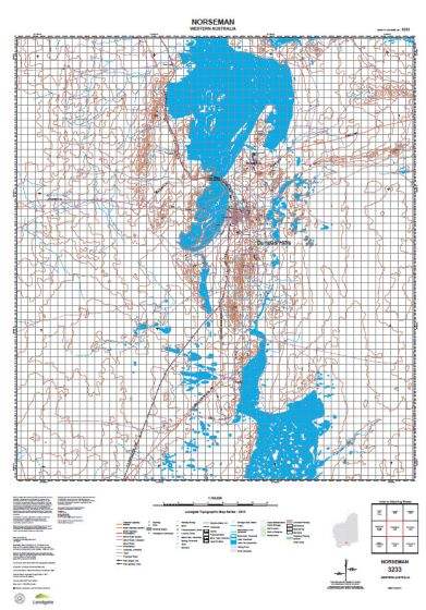 Buy 3233 Norseman Topographic Map by Landgate (2015) – The Chart & Map Shop