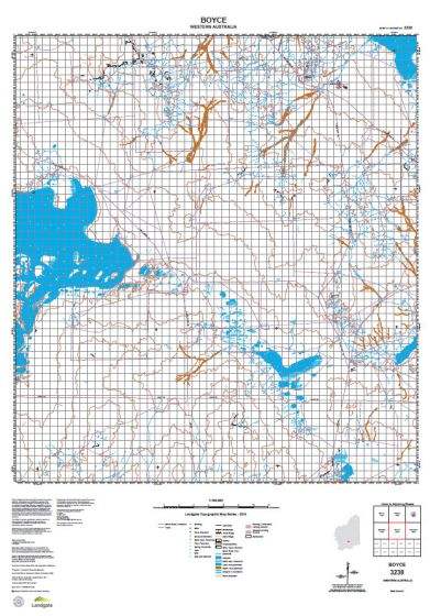 Buy 3238 Boyce Topographic Map by Landgate (2015) – The Chart & Map Shop
