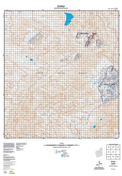 Buy 3350 Durba Topographic Map by Landgate (2015) – The Chart & Map Shop