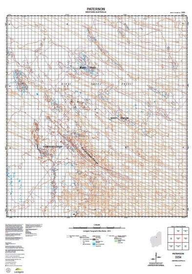 Buy 3354 Paterson Topographic Map by Landgate (2015) – The Chart & Map Shop