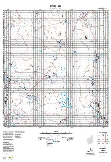 Buy 3441 McMillan Topographic Map by Landgate (2015) – The Chart & Map Shop