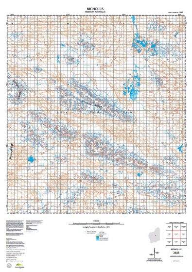 Buy 3448 Nicholls Topographic Map by Landgate (2015) – The Chart & Map Shop