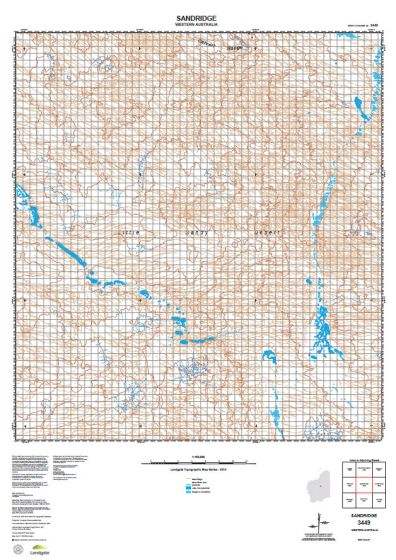 Buy 3449 Sandridge Topographic Map by Landgate (2015) – The Chart & Map ...