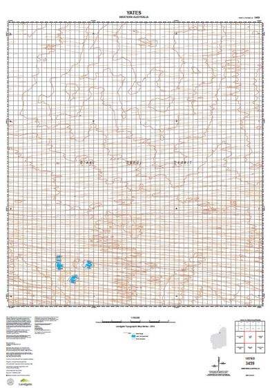 Buy 3459 Yates Topographic Map by Landgate (2015) – The Chart & Map Shop