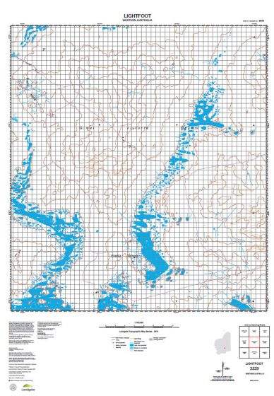 Buy 3539 Lightfoot Topographic Map by Landgate (2015) – The Chart & Map ...