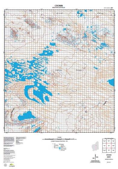 Buy 3551 Cronin Topographic Map by Landgate (2015) – The Chart & Map Shop