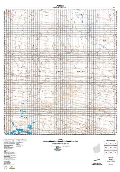 Buy 3554 Larsen Topographic Map by Landgate (2015) – The Chart & Map Shop