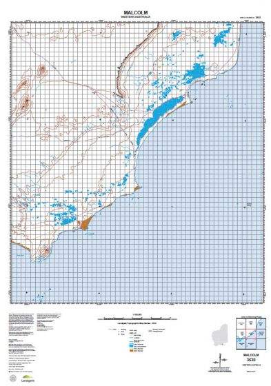 Buy 3630 Malcolm Topographic Map by Landgate (2015) – The Chart & Map Shop