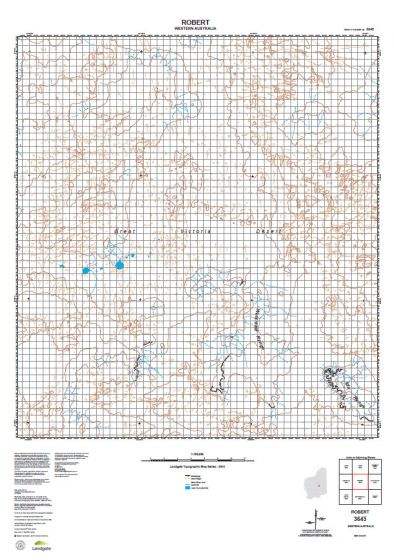 Buy 3645 Robert Topographic Map by Landgate (2015) – The Chart & Map Shop