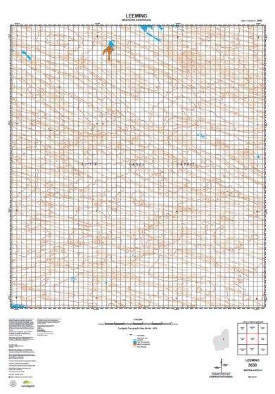 Buy 3650 Leeming Topographic Map by Landgate (2015) – The Chart & Map Shop