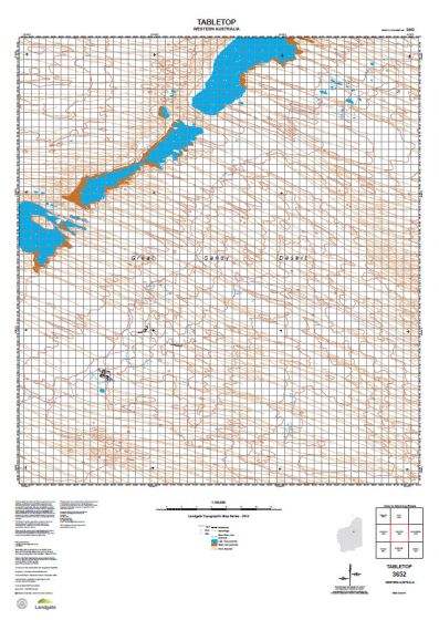 Buy 3652 Tabletop Topographic Map by Landgate (2015) – The Chart & Map Shop