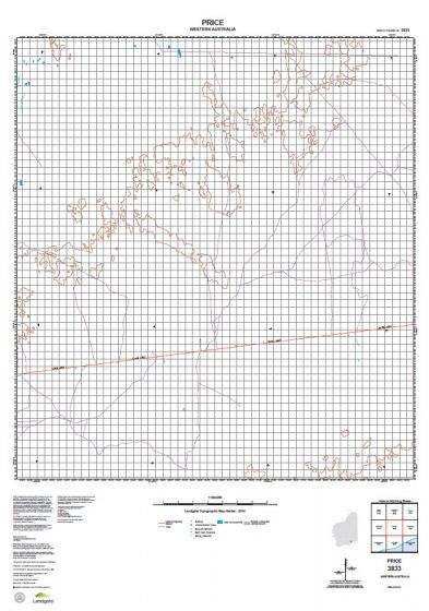 Buy 3833 Price Topographic Map by Landgate (2015) – The Chart & Map Shop