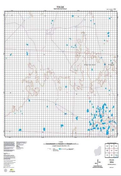 Buy 3934 Tolga Topographic Map by Landgate (2015) – The Chart & Map Shop