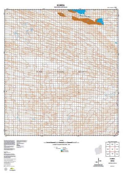 Buy 3954 Kumba Topographic Map by Landgate (2015) – The Chart & Map Shop