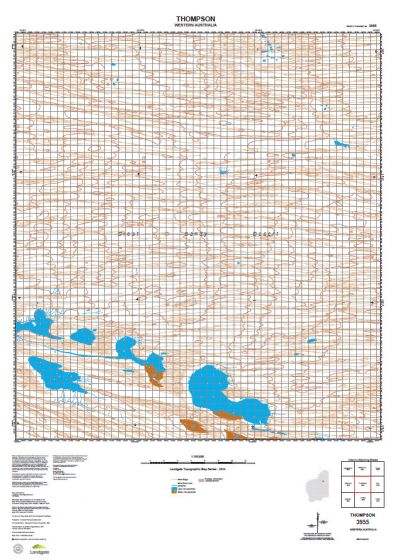 Buy 3955 Thompson Topographic Map by Landgate (2015) – The Chart & Map Shop