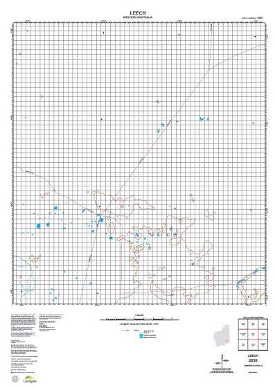 Buy 4038 Leech Topographic Map by Landgate (2015) – The Chart & Map Shop