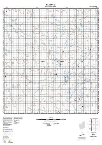 Buy 4051 Patience Topographic Map by Landgate (2015) – The Chart & Map Shop