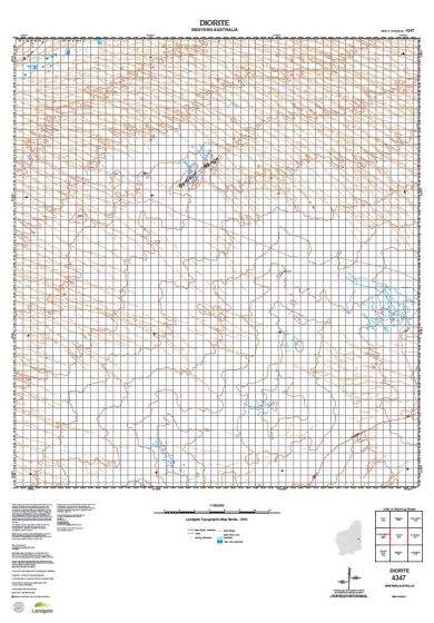 Buy 4347 Diorite Topographic Map by Landgate (2015) – The Chart & Map Shop