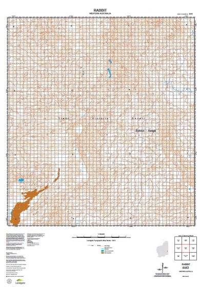 Buy 4443 Rabbit Topographic Map by Landgate (2015) – The Chart & Map Shop