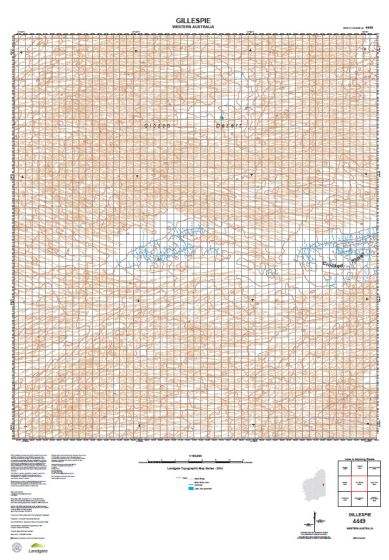 Buy 4449 Gillespie Topographic Map by Landgate (2015) – The Chart & Map ...