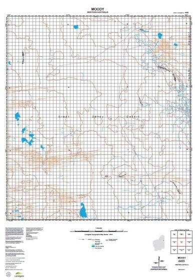 Buy 4455 Moody Topographic Map by Landgate (2015) – The Chart & Map Shop