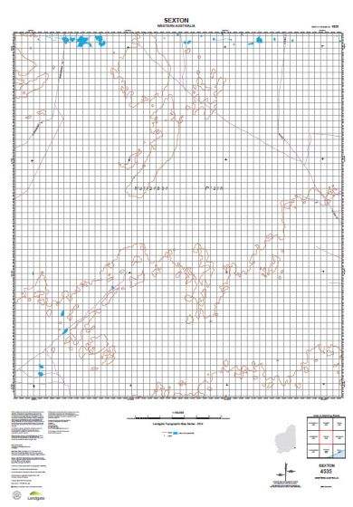 Buy 4535 Sexton Topographic Map by Landgate (2015) – The Chart & Map Shop
