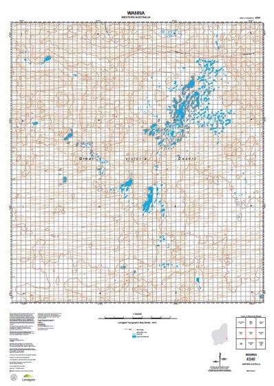 Buy 4540 Wanna Topographic Map by Landgate (2015) – The Chart & Map Shop