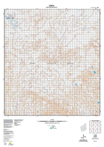 Buy 4544 Vines Topographic Map by Landgate (2015) – The Chart & Map Shop