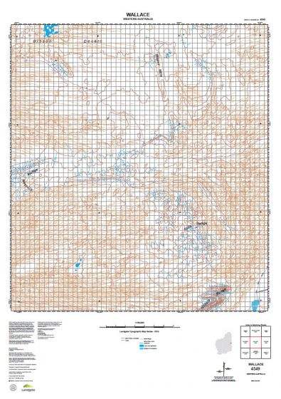 Buy 4549 Wallace Topographic Map by Landgate (2015) – The Chart & Map Shop
