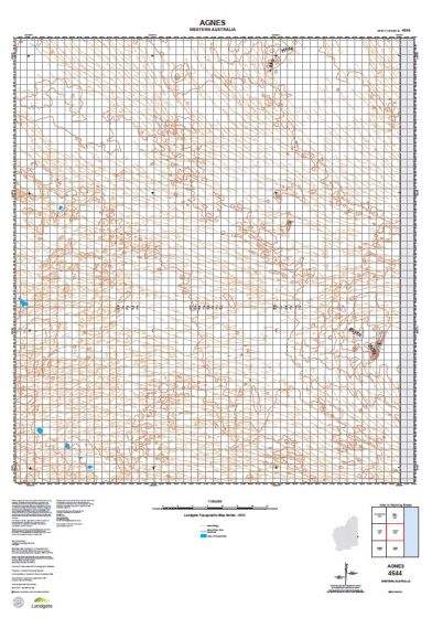 Buy 4644 Agnes Topographic Map by Landgate (2015) – The Chart & Map Shop