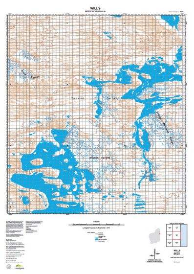 Buy 4655 Wills Topographic Map by Landgate (2015) – The Chart & Map Shop