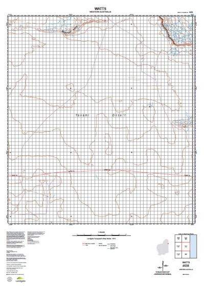 Buy 4658 Watts Topographic Map by Landgate (2015) – The Chart & Map Shop