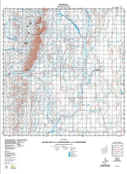 Buy 1751-4 Burrell Topographic Map by Landgate (2015) – The Chart & Map ...