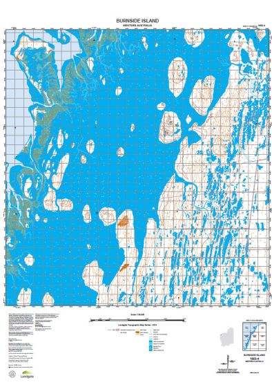 Buy 1853-4 Burnside Island Topographic Map by Landgate (2015) – The ...