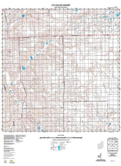 Buy 2038-3 Opossum Swamp Topographic Map by Landgate (2015) – The Chart ...